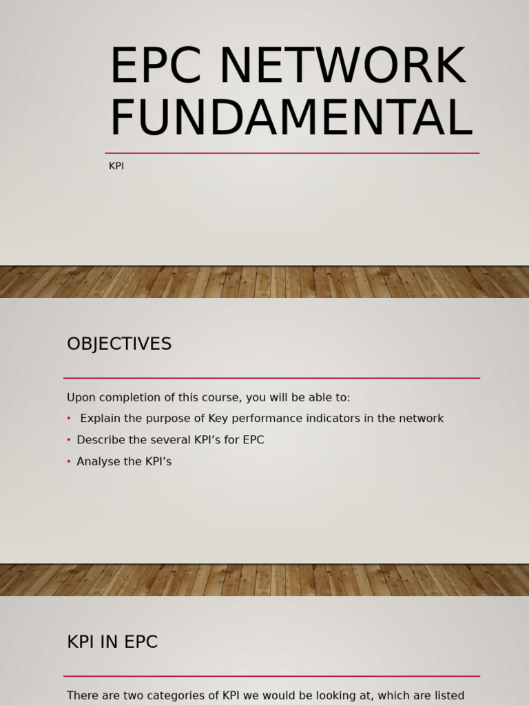EPC Network Fundamental - KPI | PDF | Performance Indicator | Computer Engineering