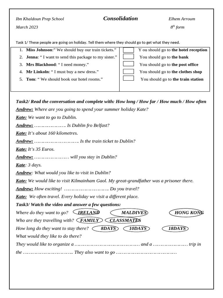 8th Form Consolidation | PDF