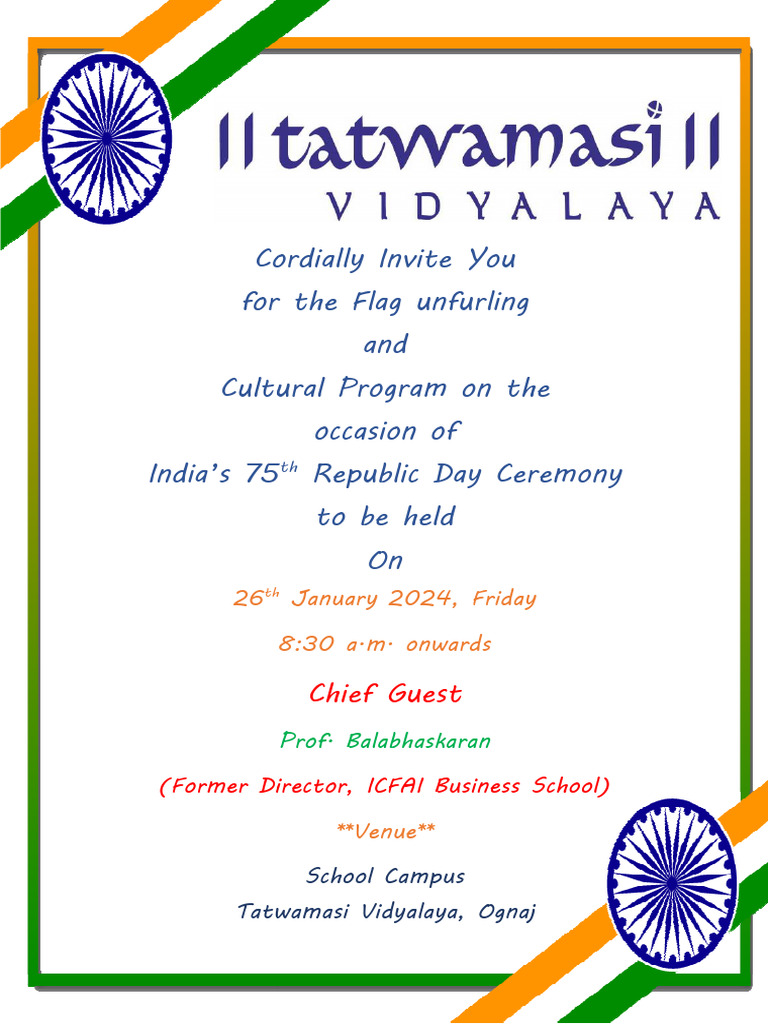 Republic Day Invitation | PDF