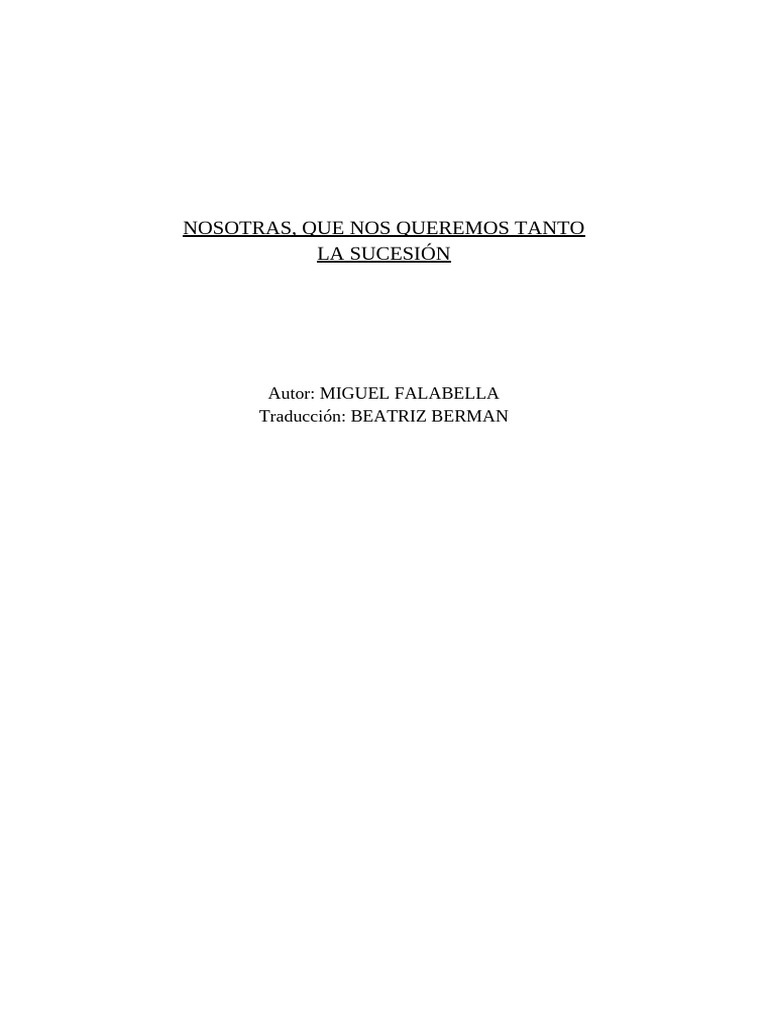 Nosotras que nos queremos tanto | PDF