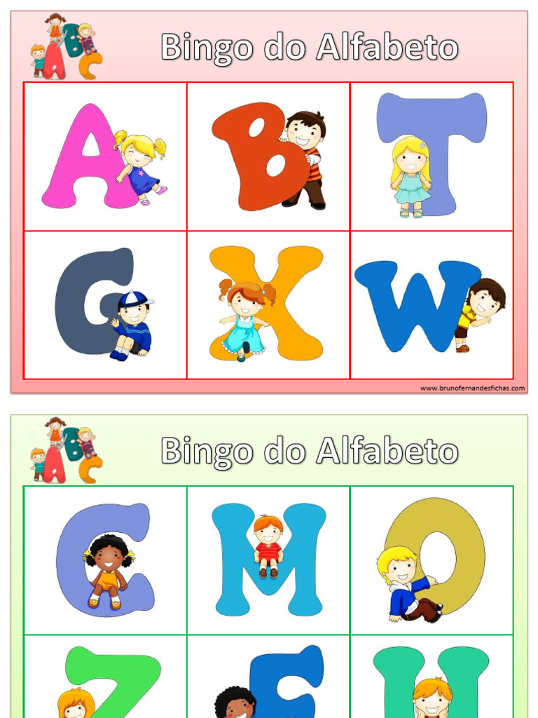 Bingo do Alfabeto para Imprimir | PDF