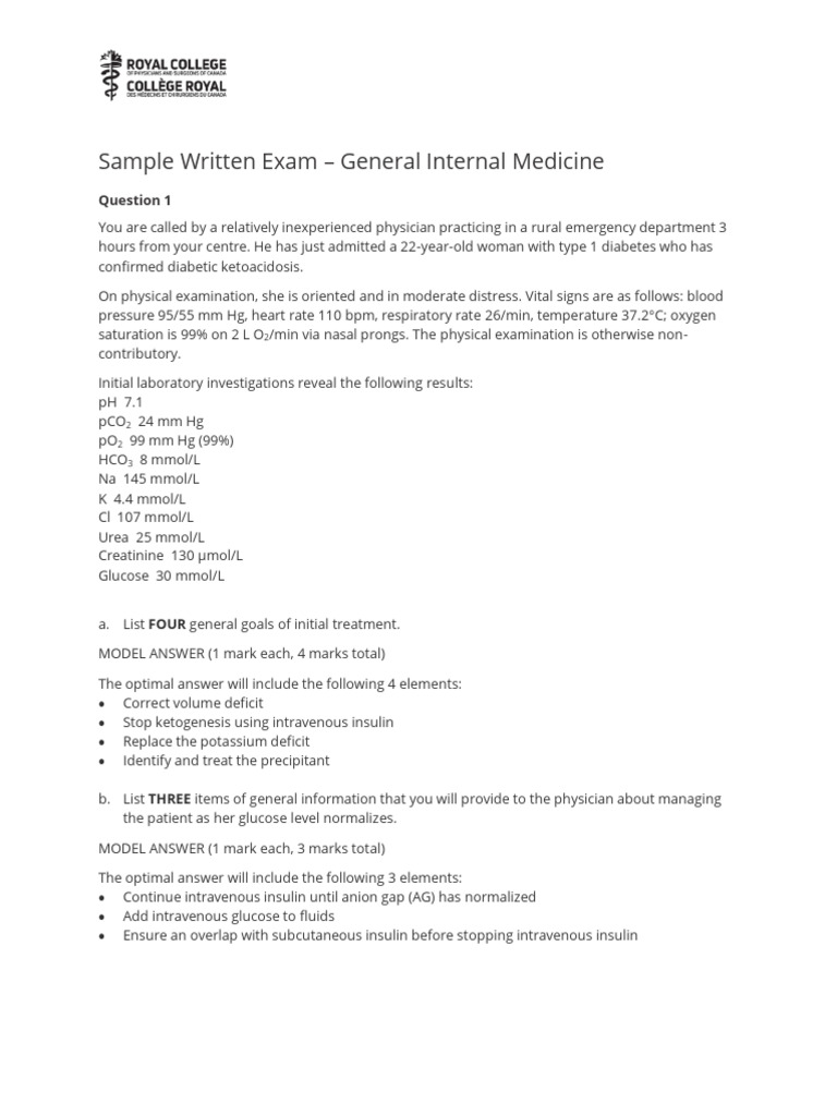 General Internal Medicine Saw Sample Exam e | PDF | Elisa | Sensitivity ...