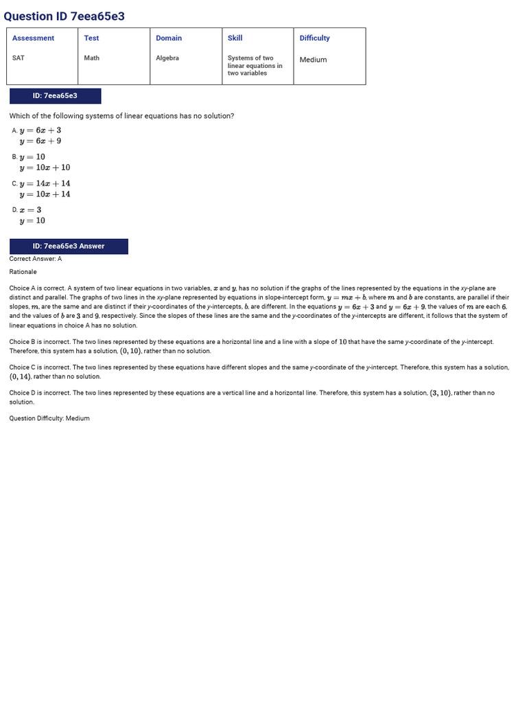 Math Question Bank | PDF | Equations | Sat