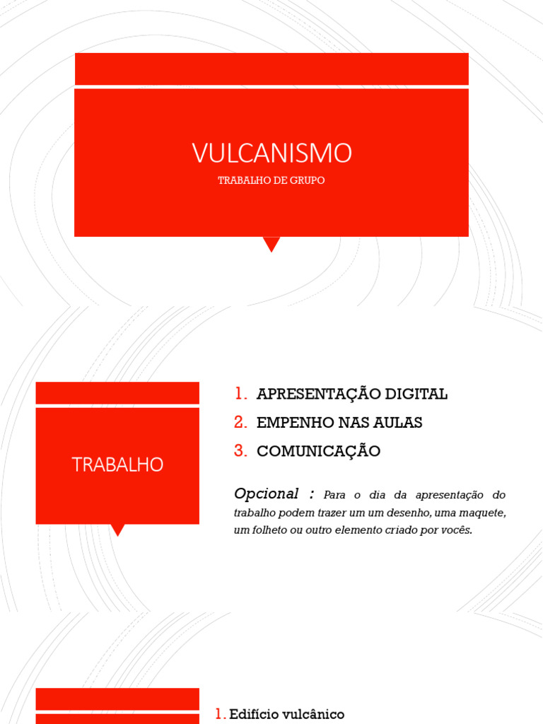 Trabalho Vulcanismo - 7C | PDF