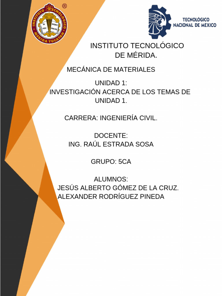 Proyecto U1_Estrada_Listo | PDF | Elasticidad (Física) | Deformación (ingeniería)