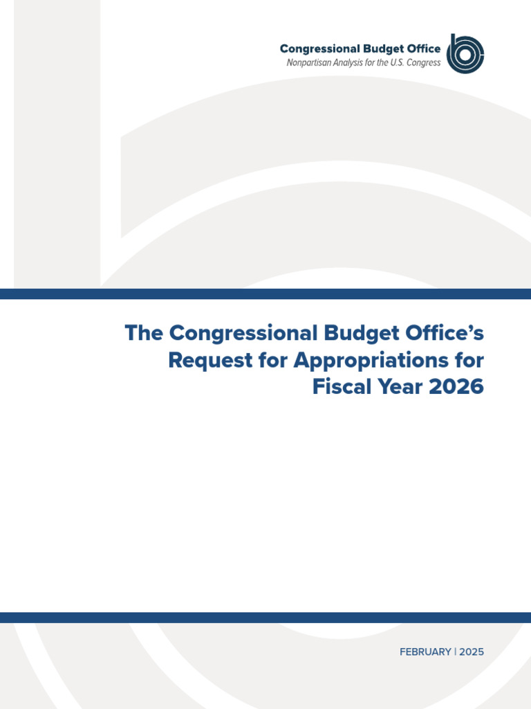 BudgetRequest | PDF | Congressional Budget Office | United States Congress