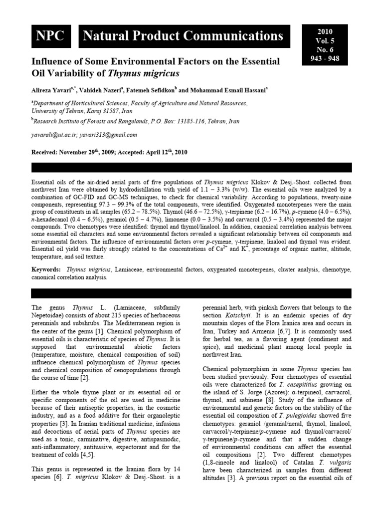 Influence of Some Environmental Factors | PDF | Soil