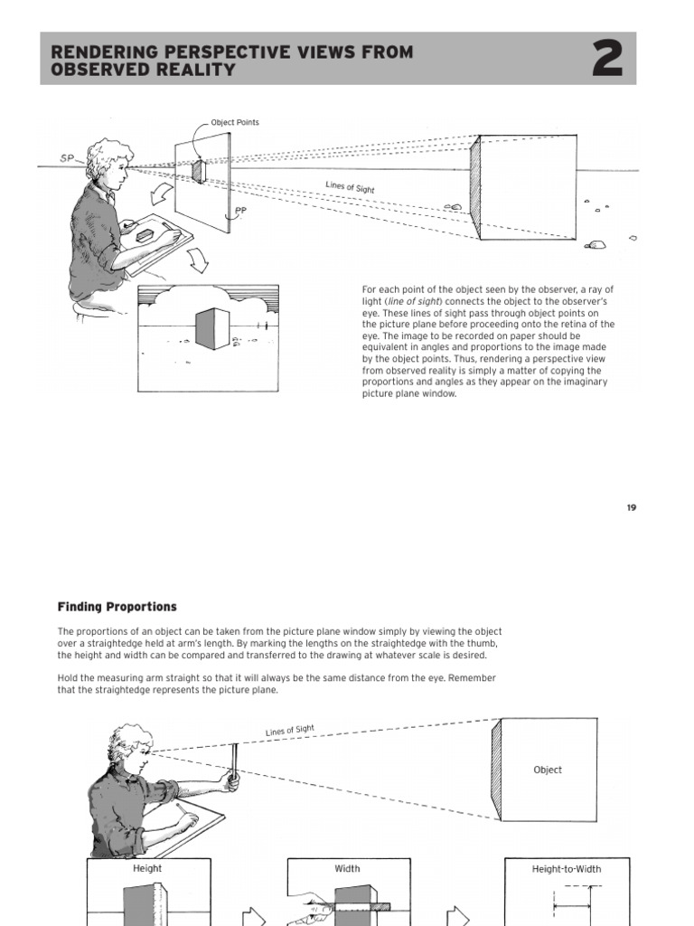 2- DRAW PERSPECTIVE VIEWS From REAL | PDF | Perspective (Graphical ...