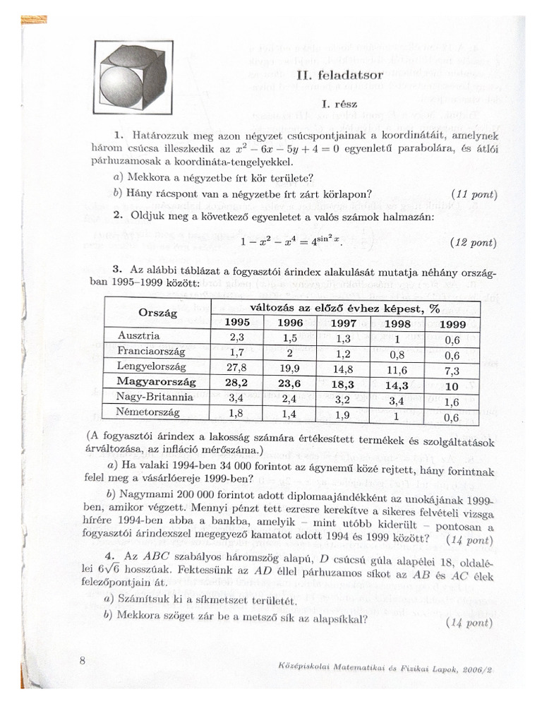 II. Feladatsor | PDF