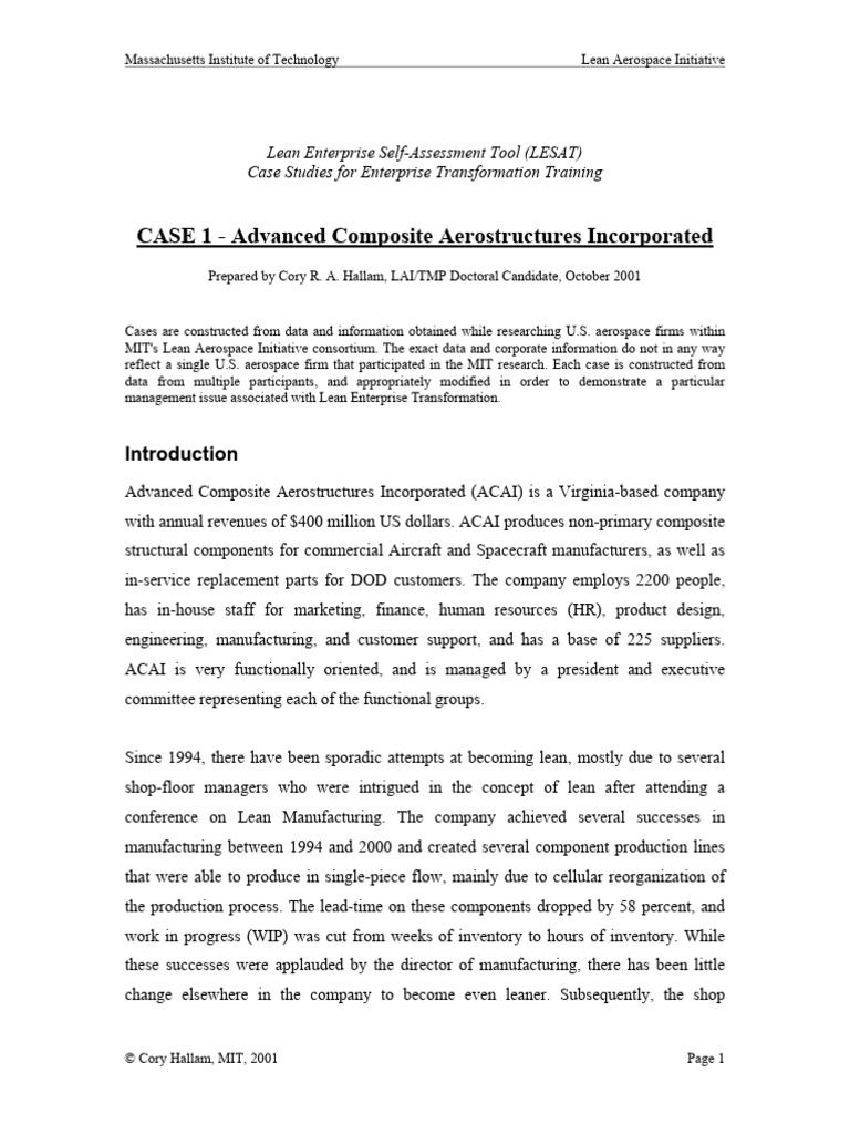 789dd1c541ee03d32817473d91b95477_lesat_case_1 | PDF | Business | Economies