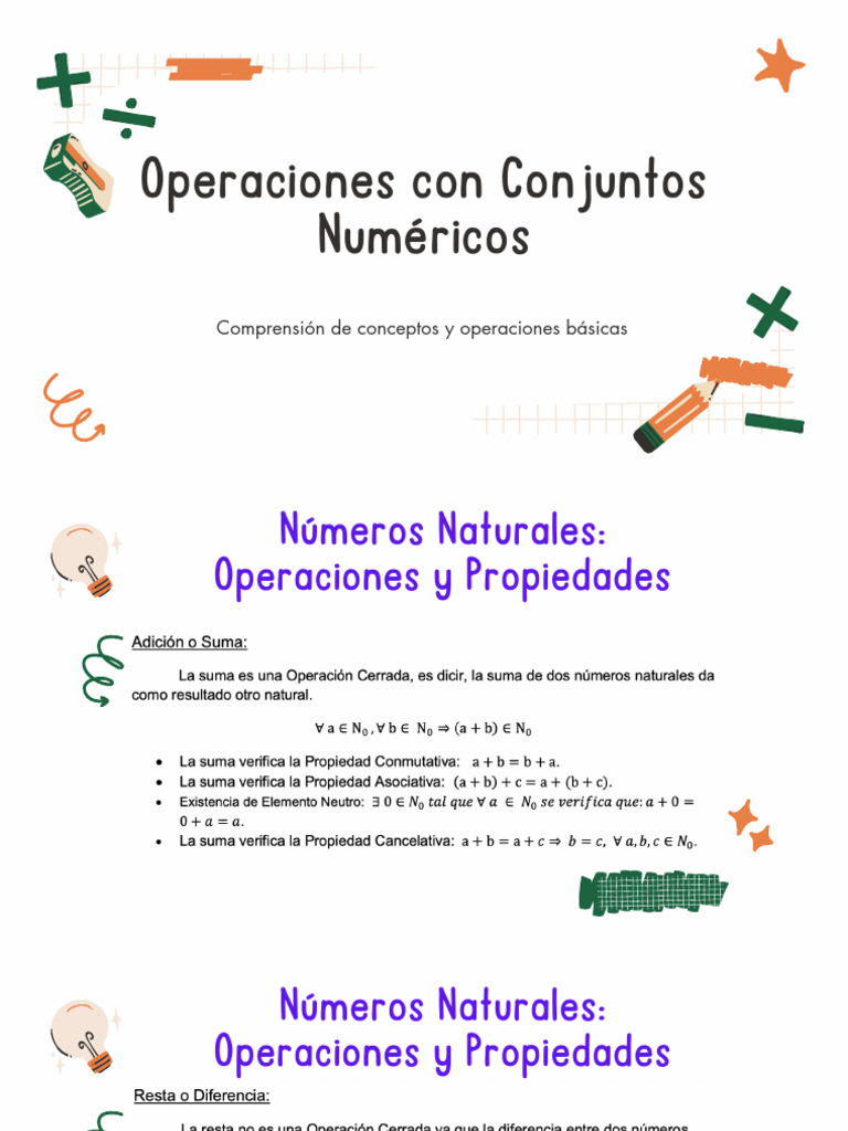 Operaciones y Propiedades de Números | PDF