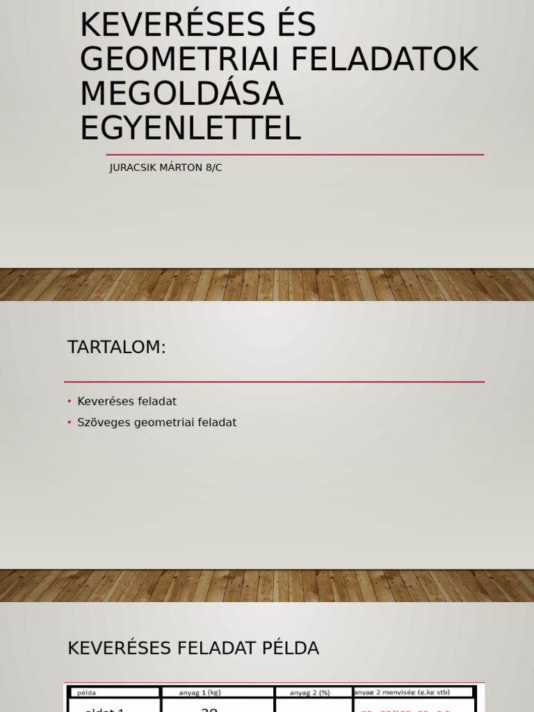 Kever Ses S Geometriai Feladatok Megold Sa Egyenlettel | PDF