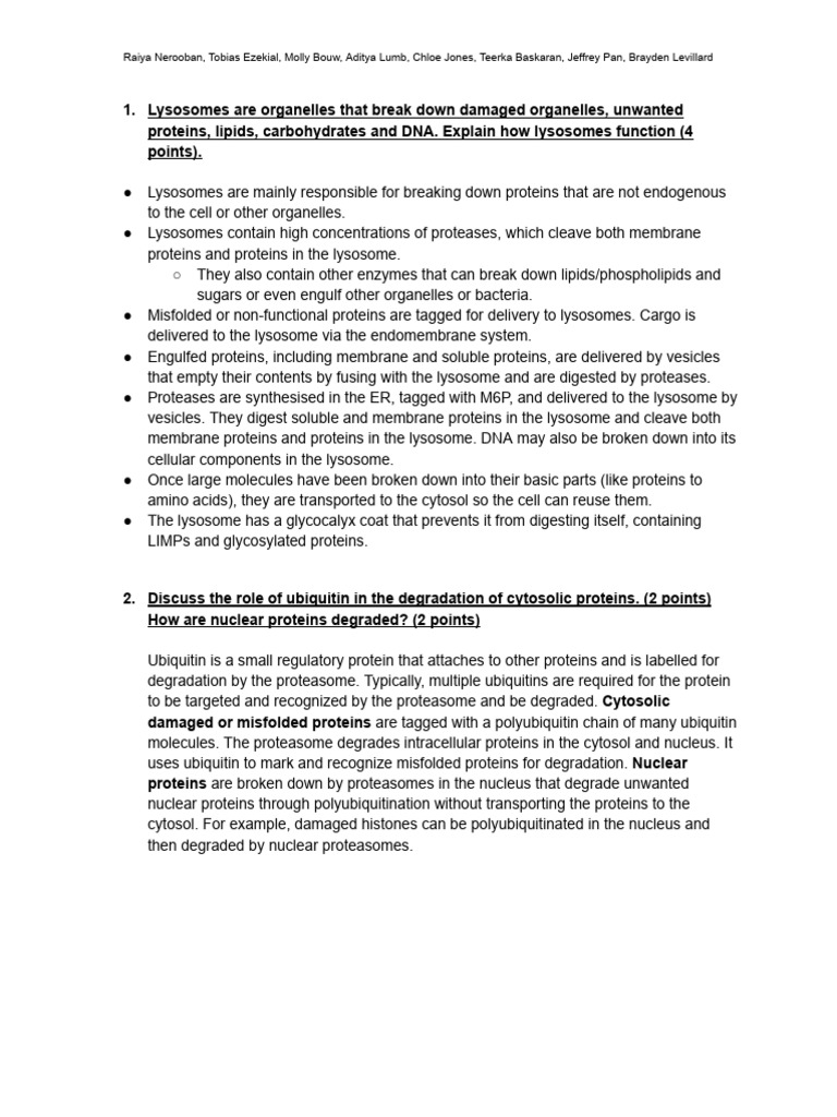 Active Learning Session 7 | PDF | Lysosome | Reactive Oxygen Species
