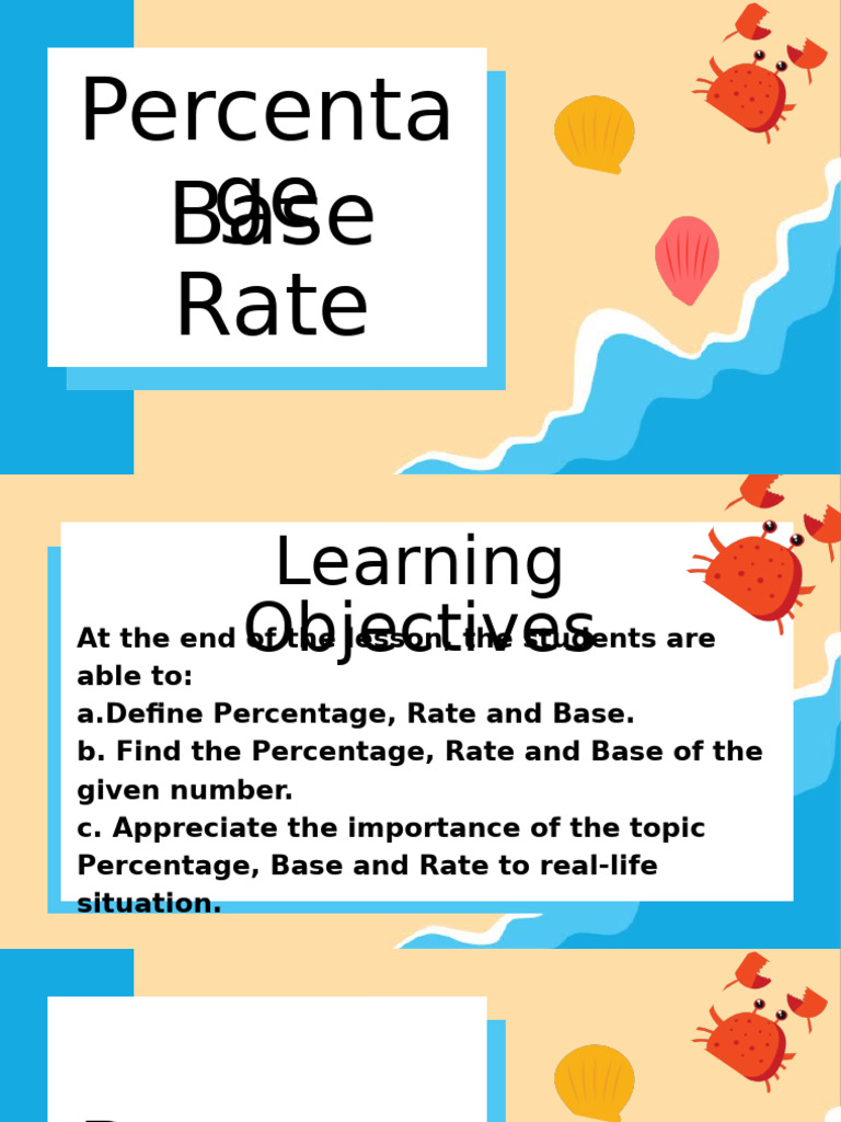 Percentage, Base and Rate - 20250116 - 155522 - 0000 | PDF | Percentage ...