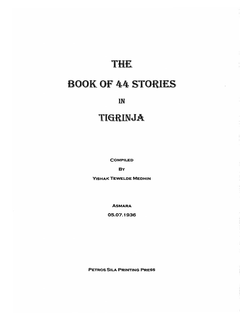 7 The Book of 44 Stories in Tigrigna | PDF