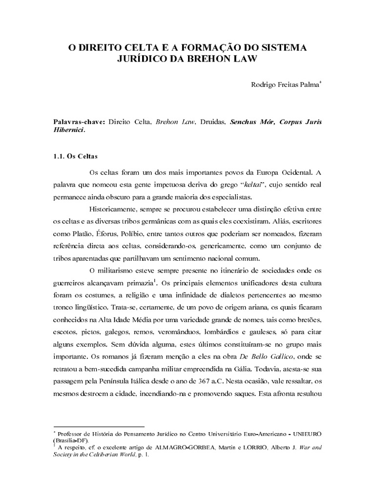 DIREITO CELTA | PDF | Celtas | Druida