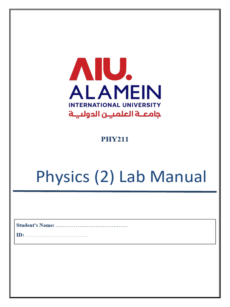 PHY211 Physics+ (2) ++Lab+Manual | PDF | Diffraction | Wavelength