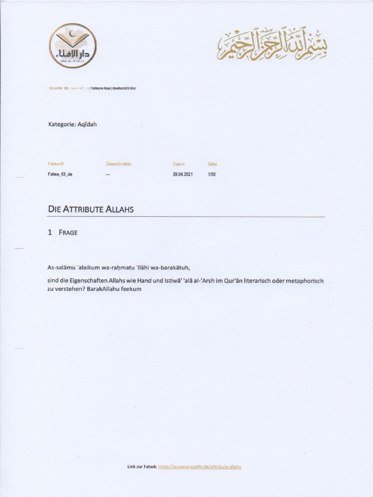 43 Attribute Originalversion | PDF