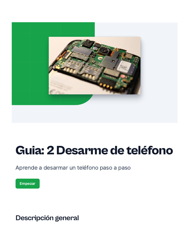 Guía para Desarmar Teléfonos Móviles | PDF | Tornillo | Equipo