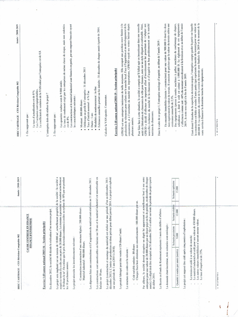 Examen Fin Dese Mme Hachicha 3 | PDF