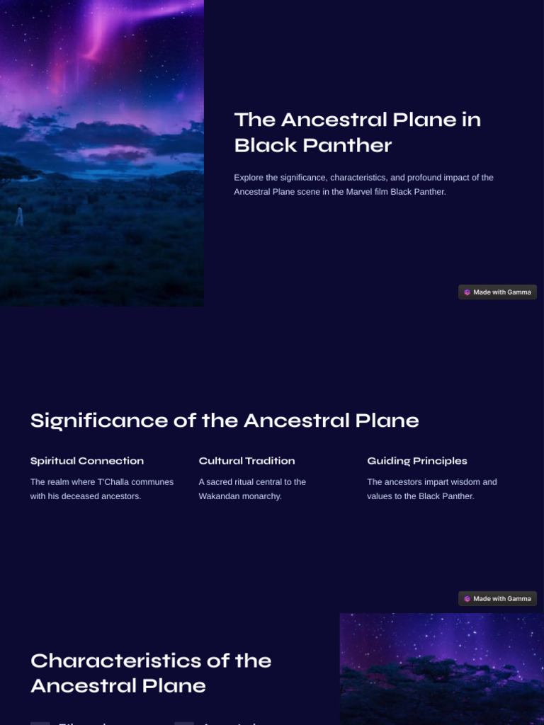Ancestral Plane's Impact in Black Panther | PDF