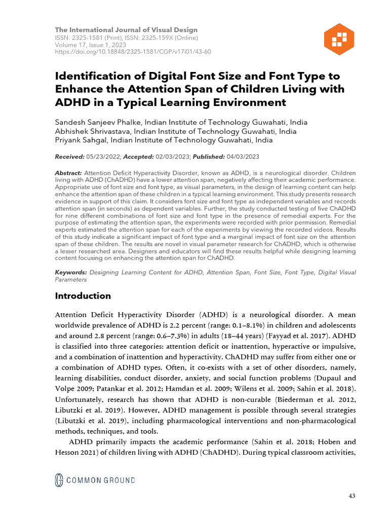 Identification of Digital Font Size and Font Type To Enhance The ...