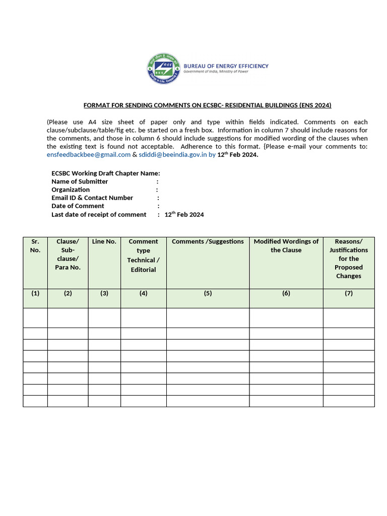 ECSBC Residential Comments Guide | PDF