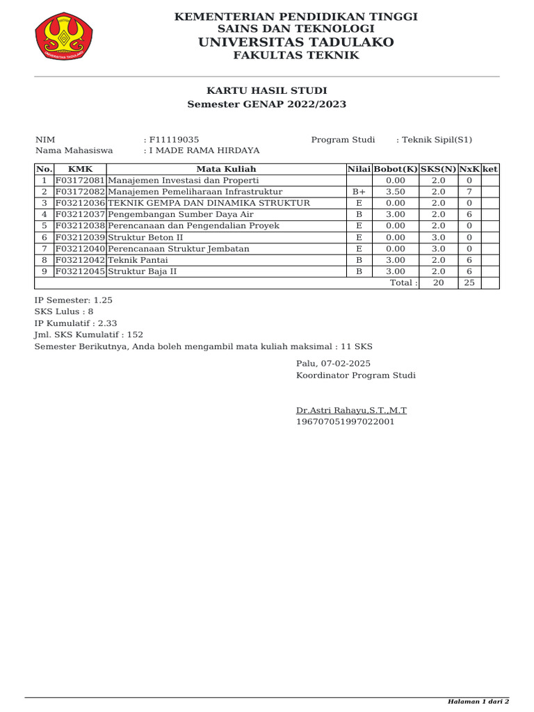 Cetak KHS (1) (6) | PDF