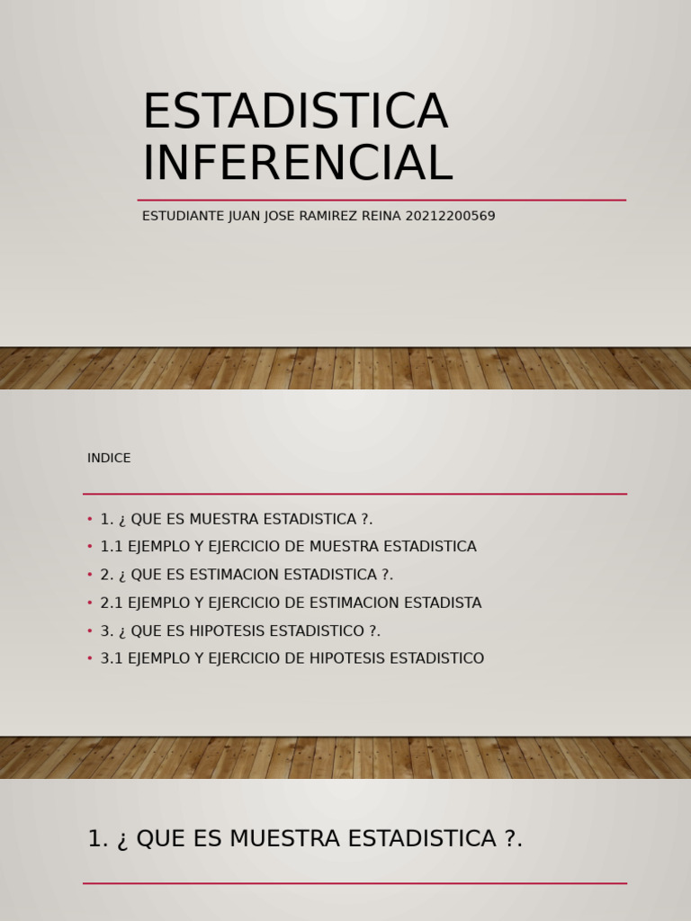 ESTADISTICA INFERENCIAL | PDF