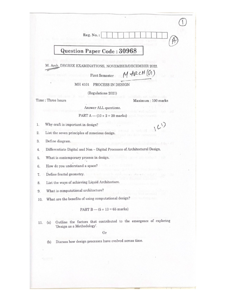 Reg. No. - 1 Bim | PDF