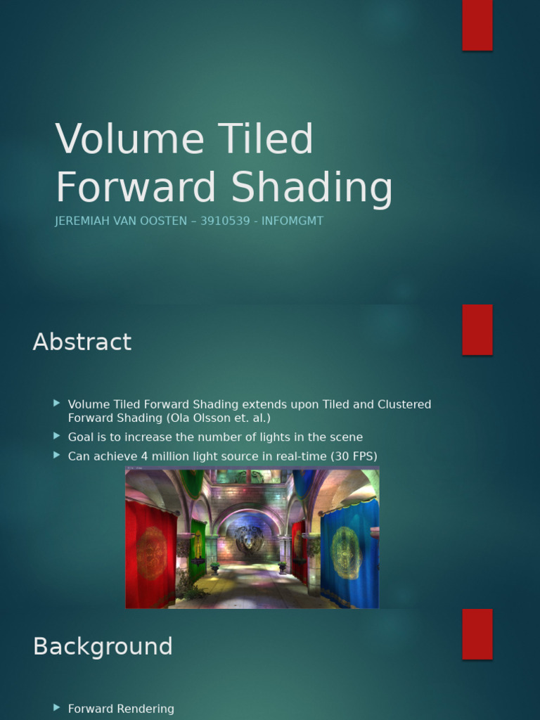 Volume Tiled Forward Shading Overview | PDF | Computer Graphics | Graphics