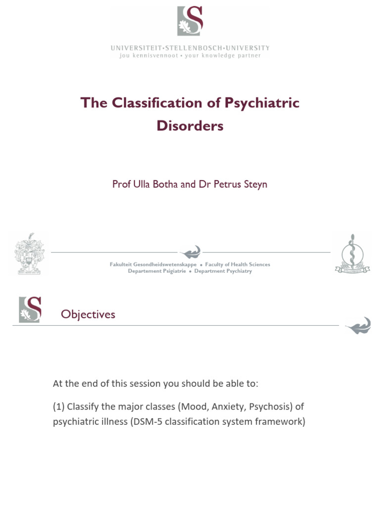 10.19 - DSM 5 Classification of Major Disorders | PDF | Mental Disorder ...