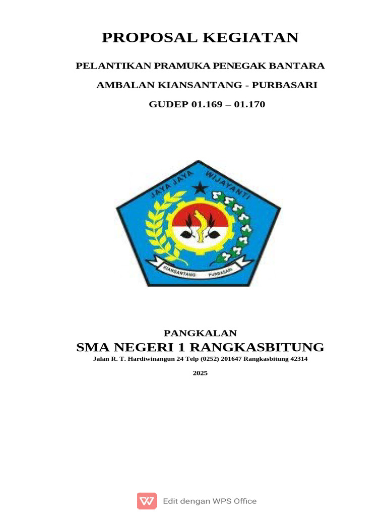 Proposal Pelantikan Bantara 2025 Tuk Kandita | PDF