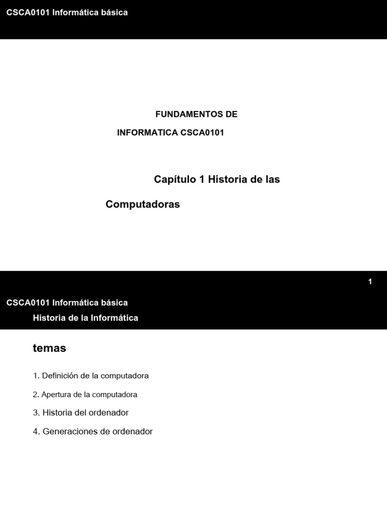 Csca0101 Ch01.en - Es | PDF | Ciencias de la Computación | Informática