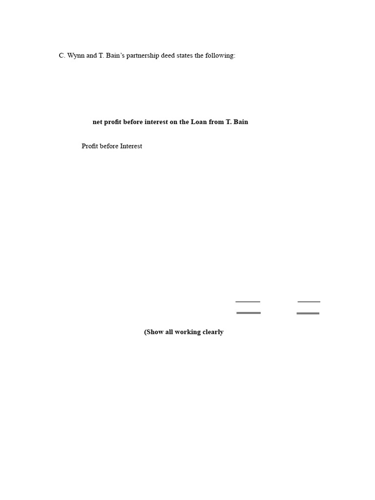 C Wynn and T Bain Partnership | PDF | Private Sector | Economies