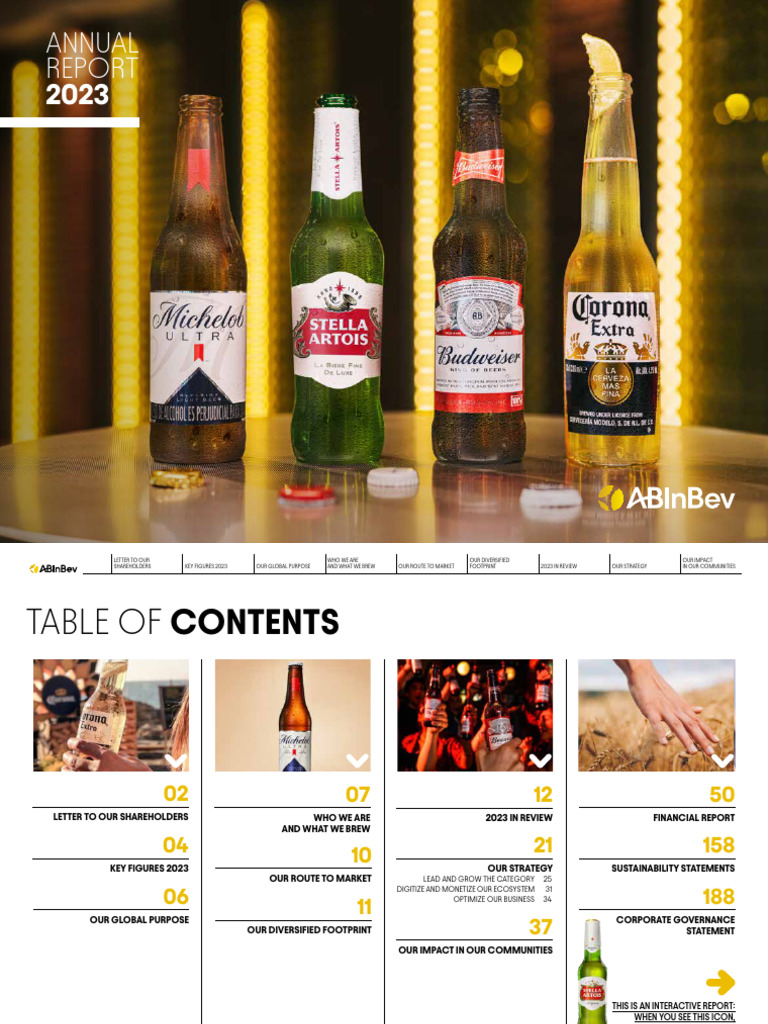 AB InBev Annual Report 2023 | PDF | Anheuser Busch Brands | Beer
