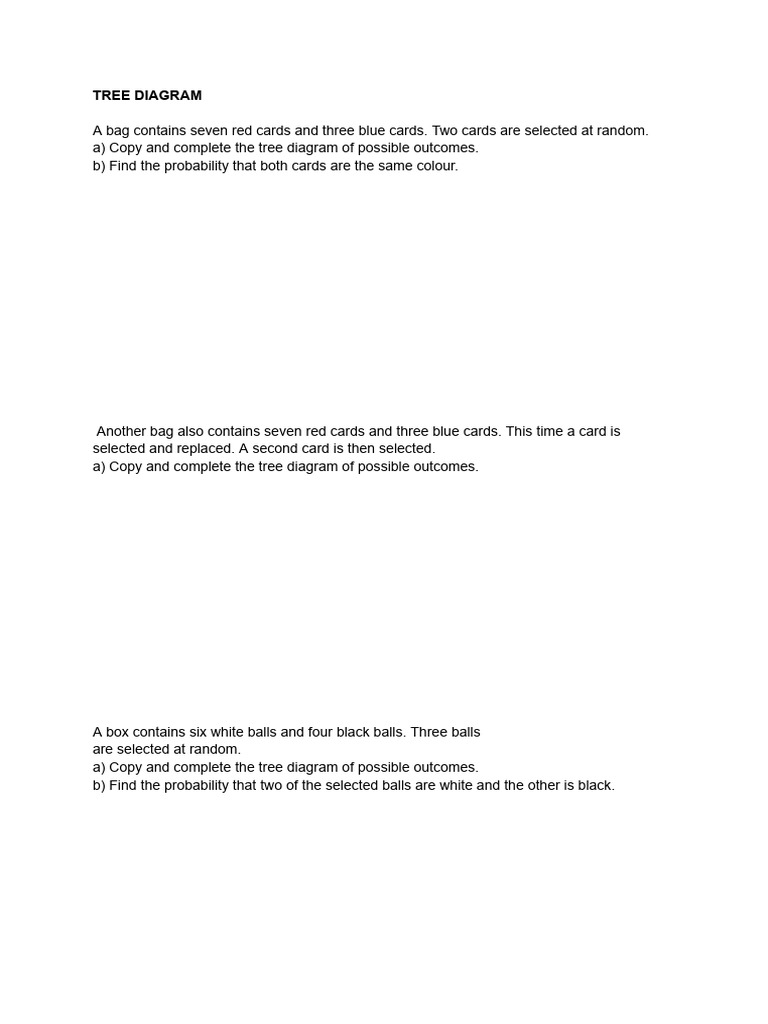 Tree diagram | PDF | Probability | Probability Theory