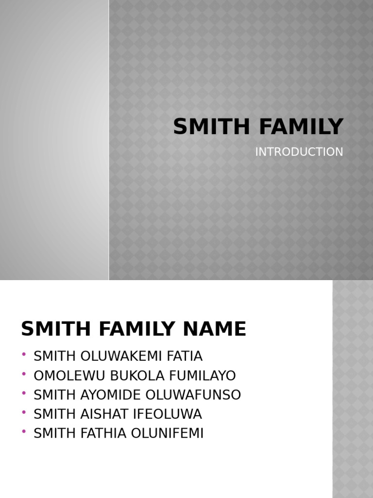Smith Family | PDF