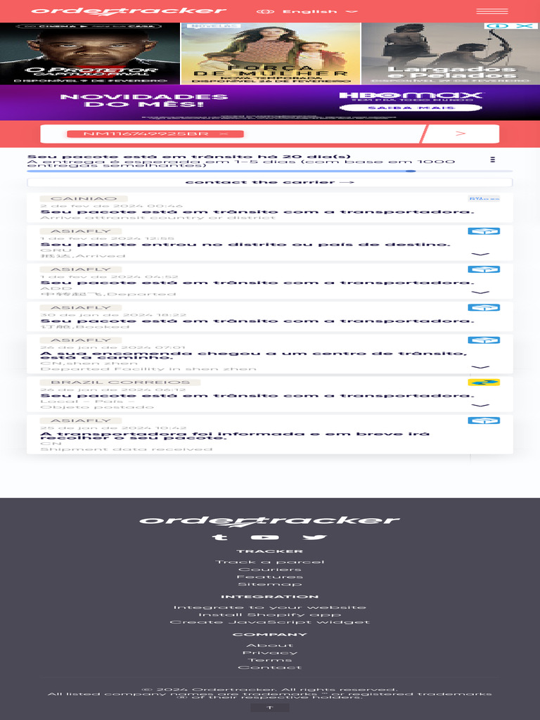 Parcel tracking information | PDF