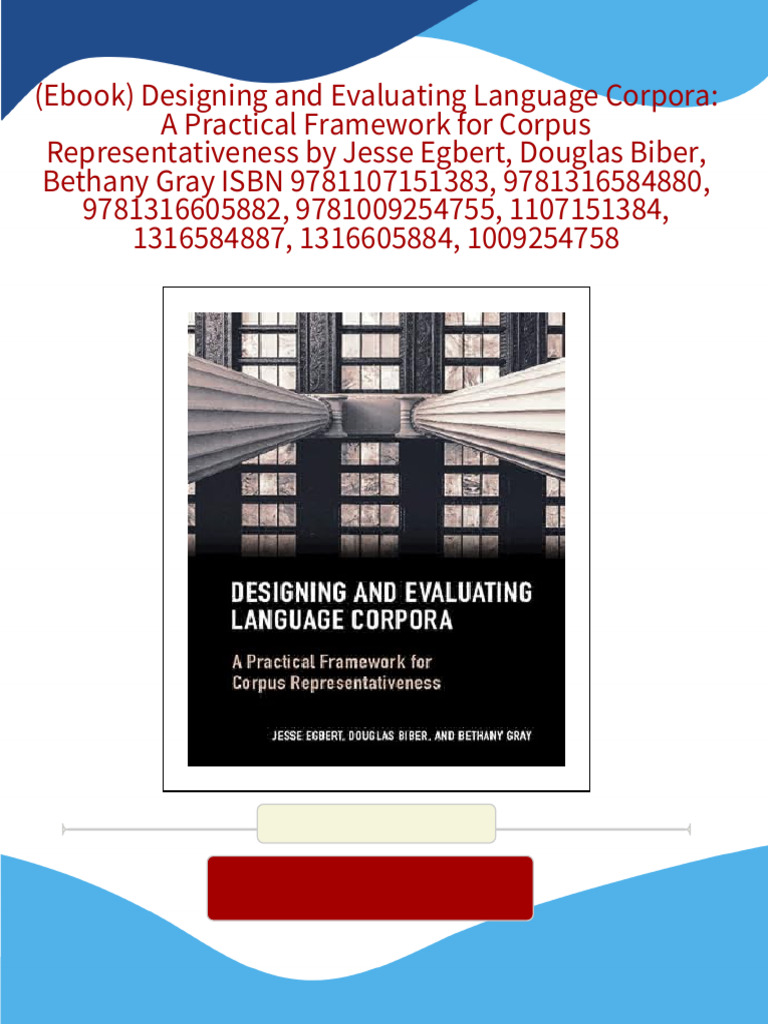 Language Corpora A Practical Framework For Corpus Representativeness 54533874 | PDF ...