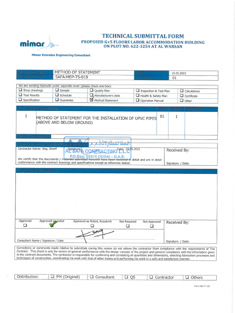 533-Safa-Mep-Ts-18 - R01 Upvc Pipes (Above and Below Ground ...