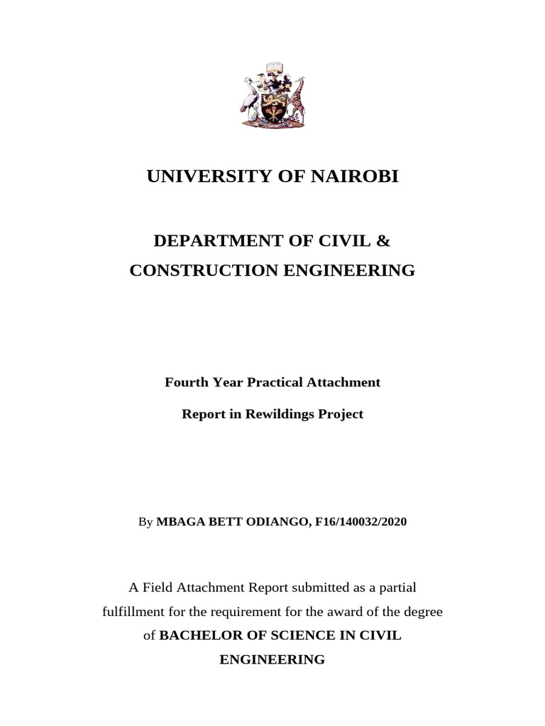 Civil Engineering Attachment Report | PDF | Concrete | Masonry