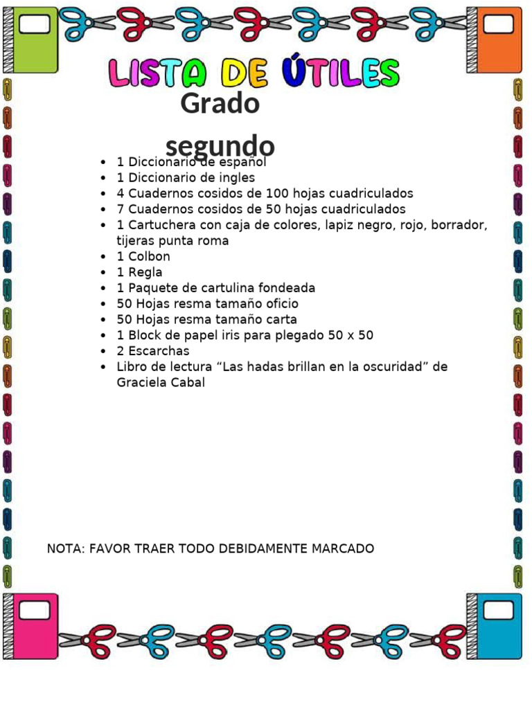 Lista de Utiles | PDF