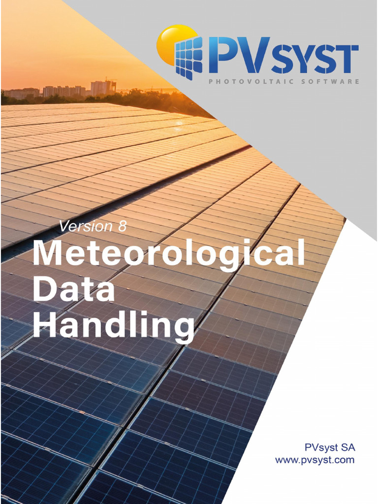 Pvsyst Tutorial v8 Meteorological Data en | PDF | Computer File ...