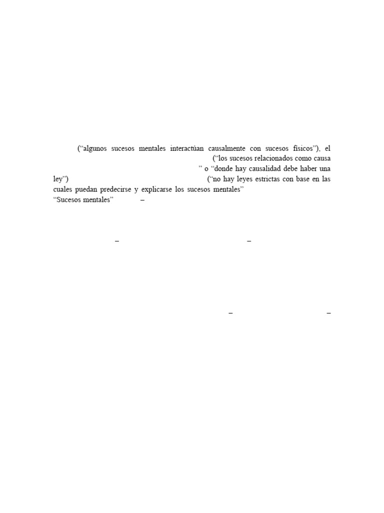 Monismo Anómalo y Funcionalismo: Análisis Filosófico | PDF | Filosofía ...