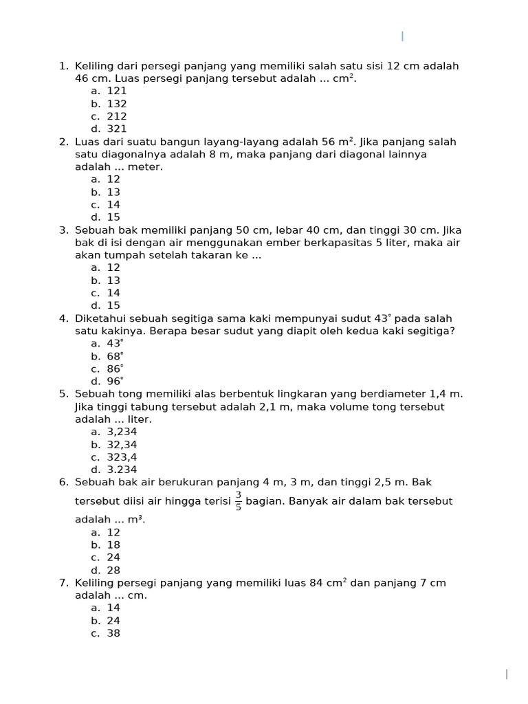 Soal Latihan Persiapan OSN - Geometri | PDF