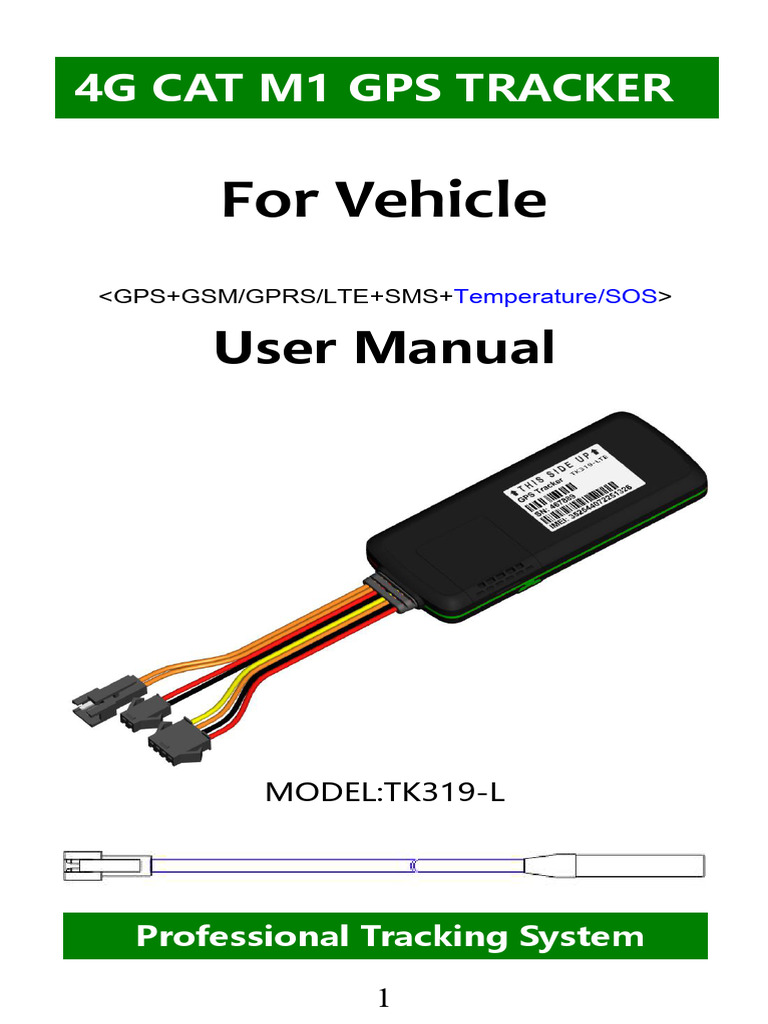 TK319 L Cat M1 4G GPS Tracker Manual en | PDF | General Packet Radio Service | Global ...