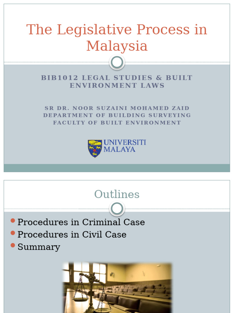 Lect 4) The Legislative Process in Malaysia 2 | PDF | Najib Razak | Burden Of Proof (Law)