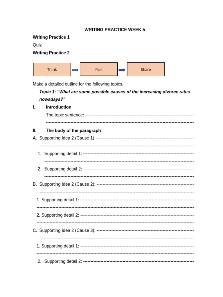 WRITING PRACTICE WEEK 3 (1) | PDF