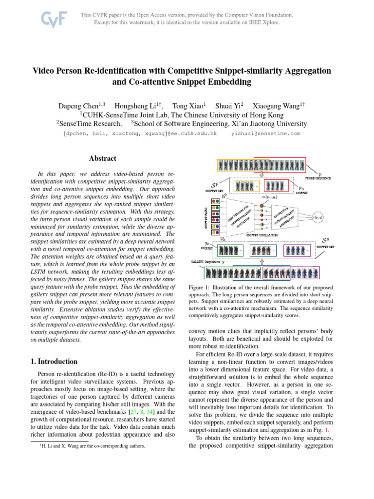 Chen_Video_Person_Re-Identification_CVPR_2018_paper | PDF | Experiment | Learning